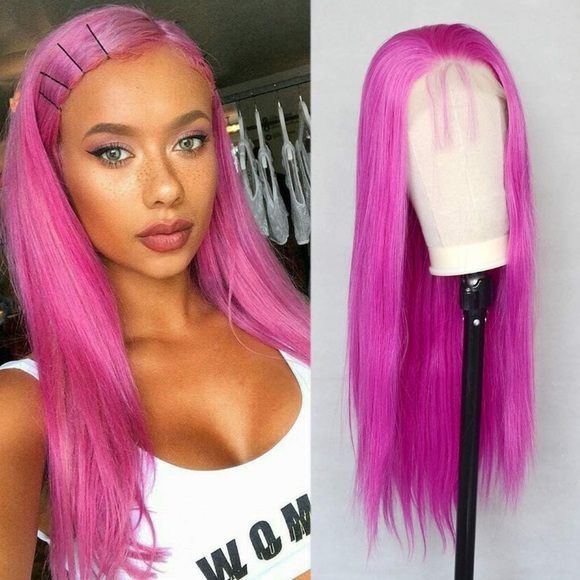 Accessories | 22 Pink Straight Lace Front Wig New | Poshmark